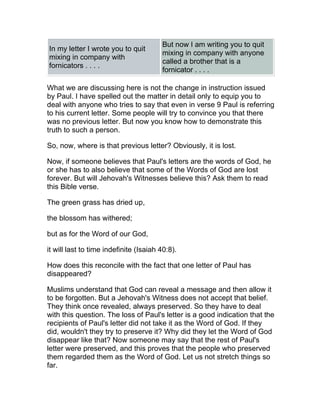 101 Questions for Jehovah Witnesses | PDF