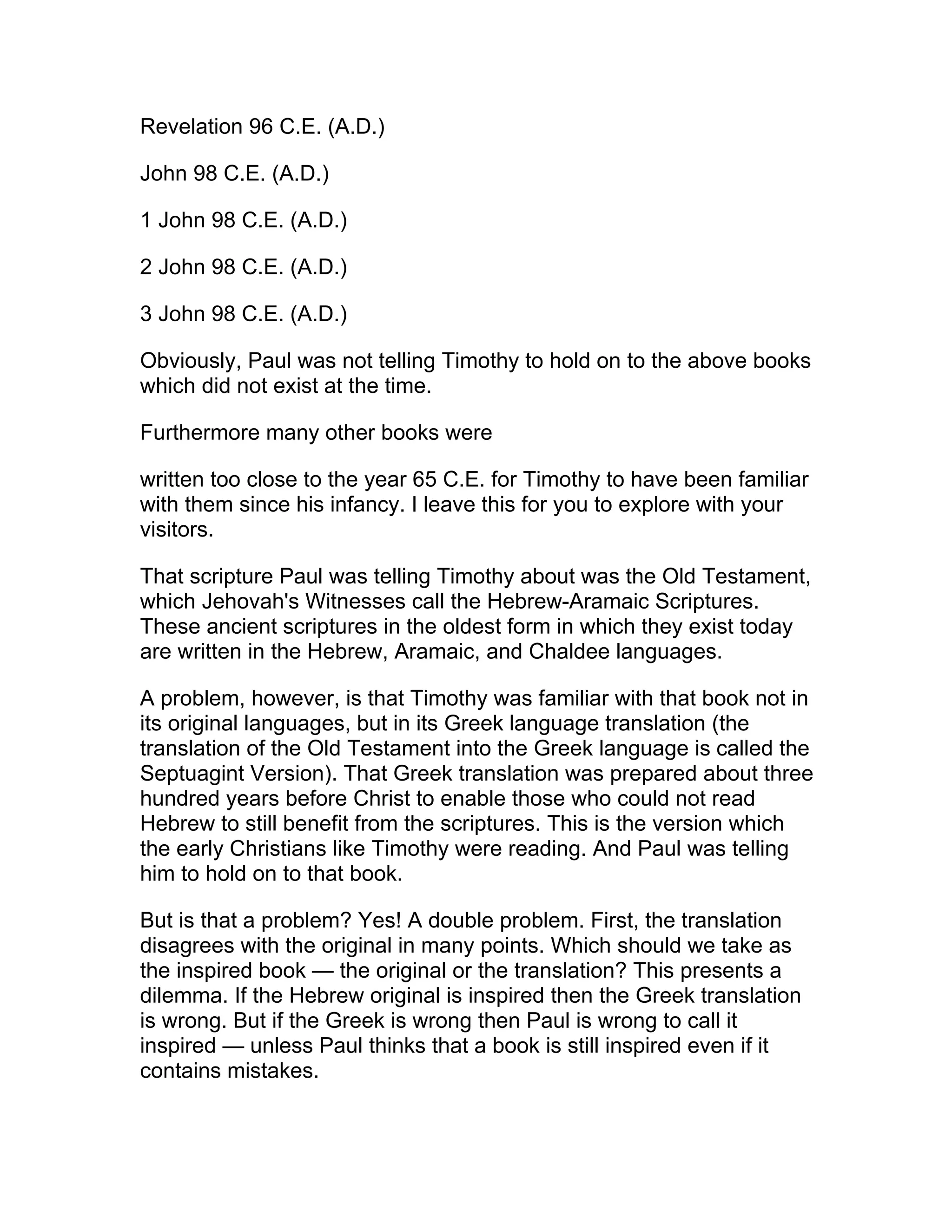 101 Questions for Jehovah Witnesses | PDF