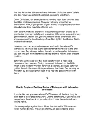 101 Questions for Jehovah Witnesses | PDF