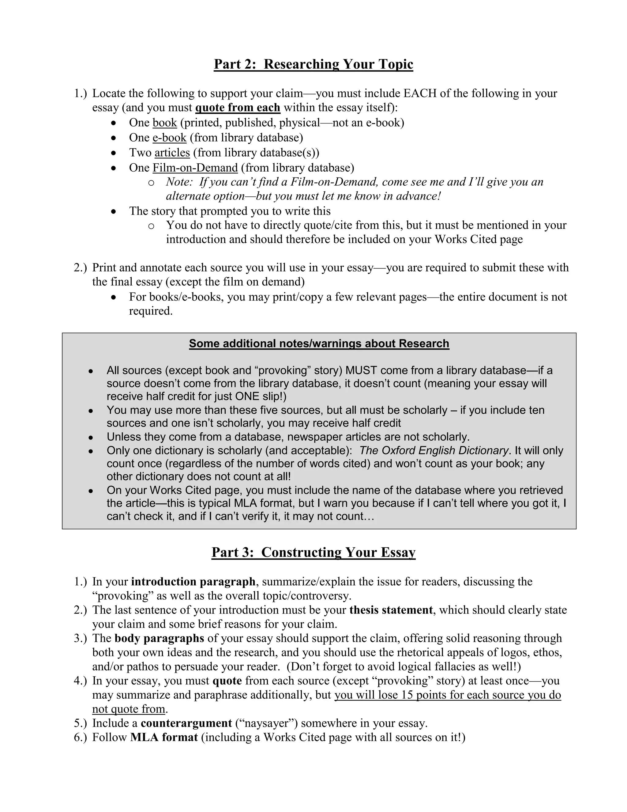 Research paper assignment | DOCX