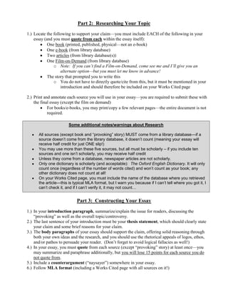 Research paper assignment | PDF