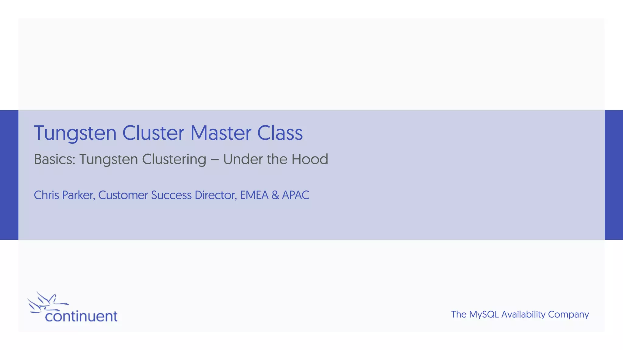 Training Slides: 101 - Basics: Tungsten Clustering - Under The Hood | PDF | Cloud Computing ...