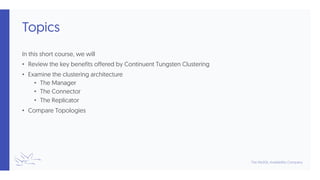 Training Slides: 101 - Basics: Tungsten Clustering - Under The Hood | PDF | Cloud Computing ...