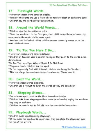 101 ways-to-use-word-cards | PDF