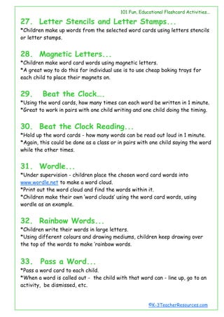 101 ways-to-use-word-cards | PDF
