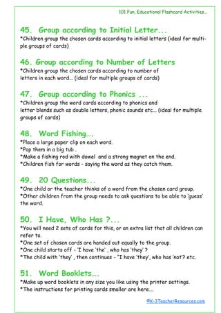 101 ways-to-use-word-cards | PDF