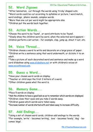 101 ways-to-use-word-cards | PDF
