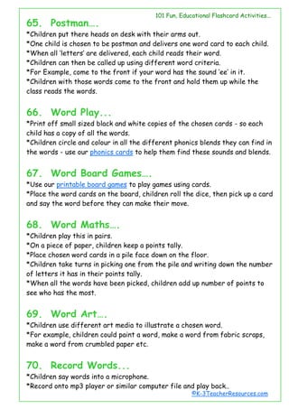 101 ways-to-use-word-cards | PDF