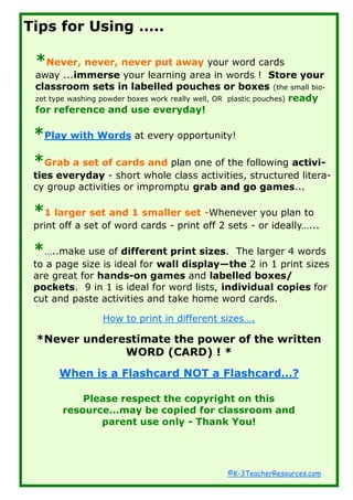 101 ways-to-use-word-cards | PDF