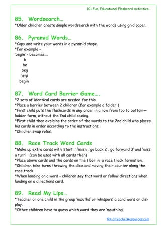 101 ways-to-use-word-cards | PDF
