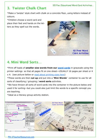 101 ways-to-use-word-cards | PDF