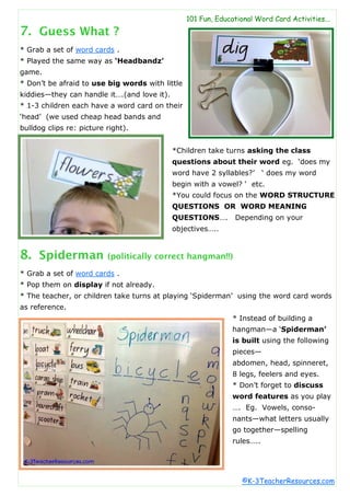 101 ways-to-use-word-cards | PDF