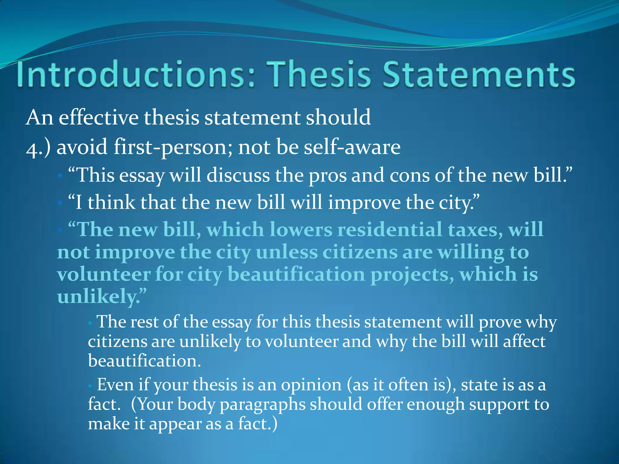 ENG 101 Research Paper: Writing Introductions and Thesis Statements | PPT