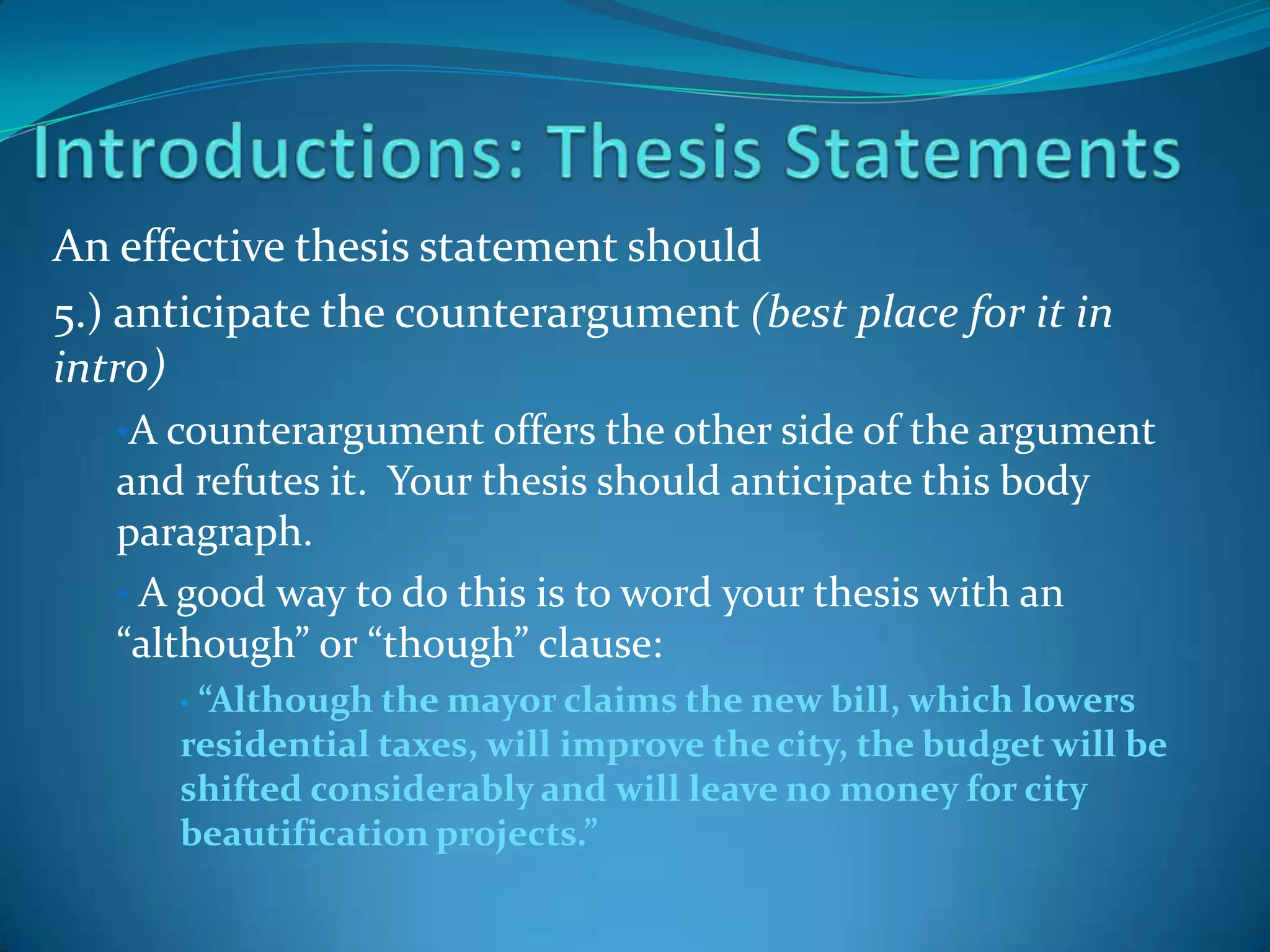ENG 101 Research Paper: Writing Introductions and Thesis Statements | PPTX