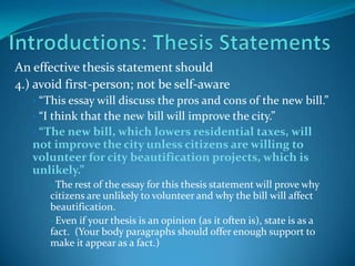 Thesis Statement Examples For Research Papers