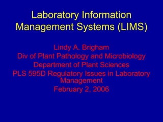 LIMS | PPT