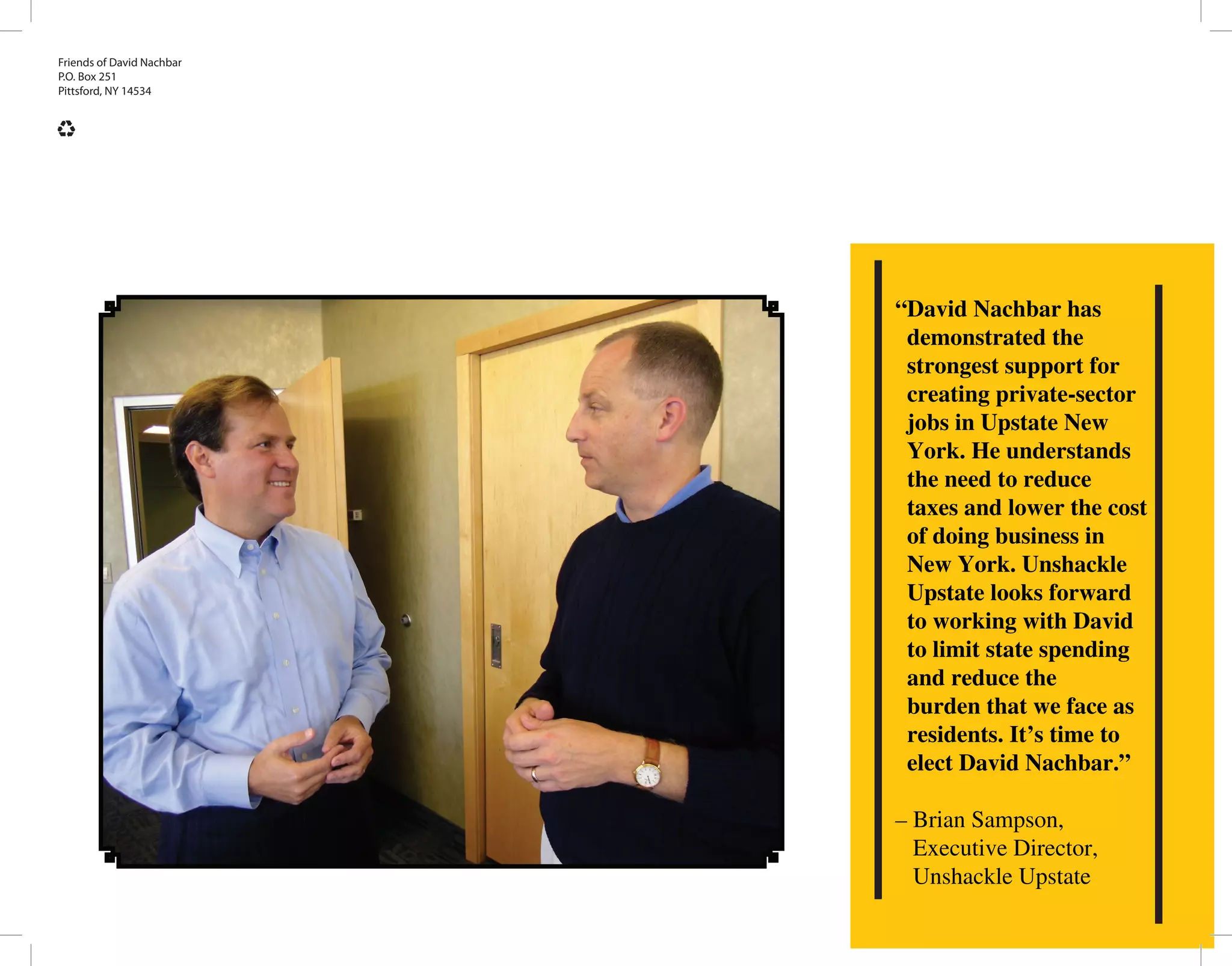 Unshackle Upstate endorses David Nachbar | PDF | Business | Business ...