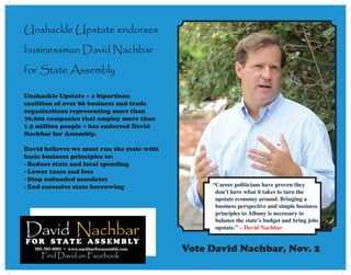 Unshackle Upstate endorses David Nachbar | PDF | Business | Business ...