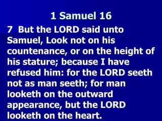 When The World Saw A Shepherd God Saw A King | PPTX