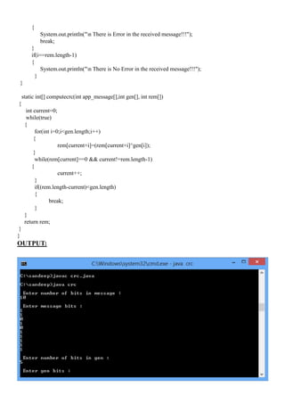 CRC JAVA CODE | PDF