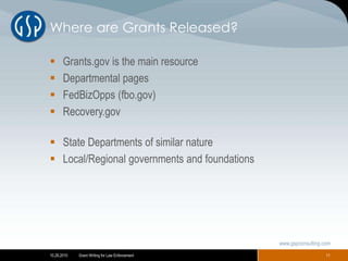 Grant Writing for Law Enforcement | PPTX
