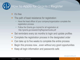 Grant Writing for Law Enforcement | PPTX