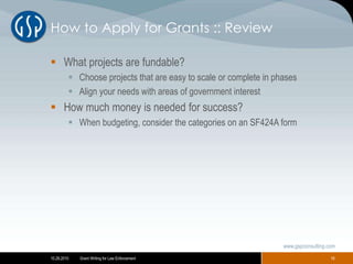 Grant Writing for Law Enforcement | PPTX
