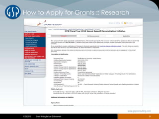 Grant Writing for Law Enforcement | PPTX