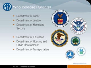 Grant Writing for Law Enforcement | PPTX