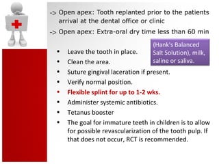 Traumatic Dental Injury and Treatment | PPT