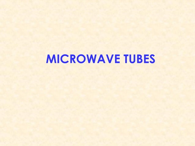microwave-tubes | PPT