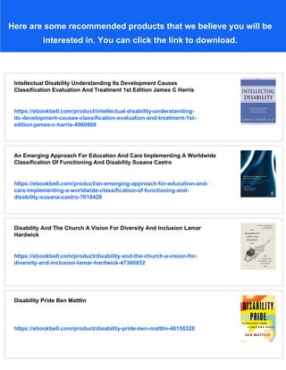 Disability Classification In Education Issues And Perspectives Lani ...