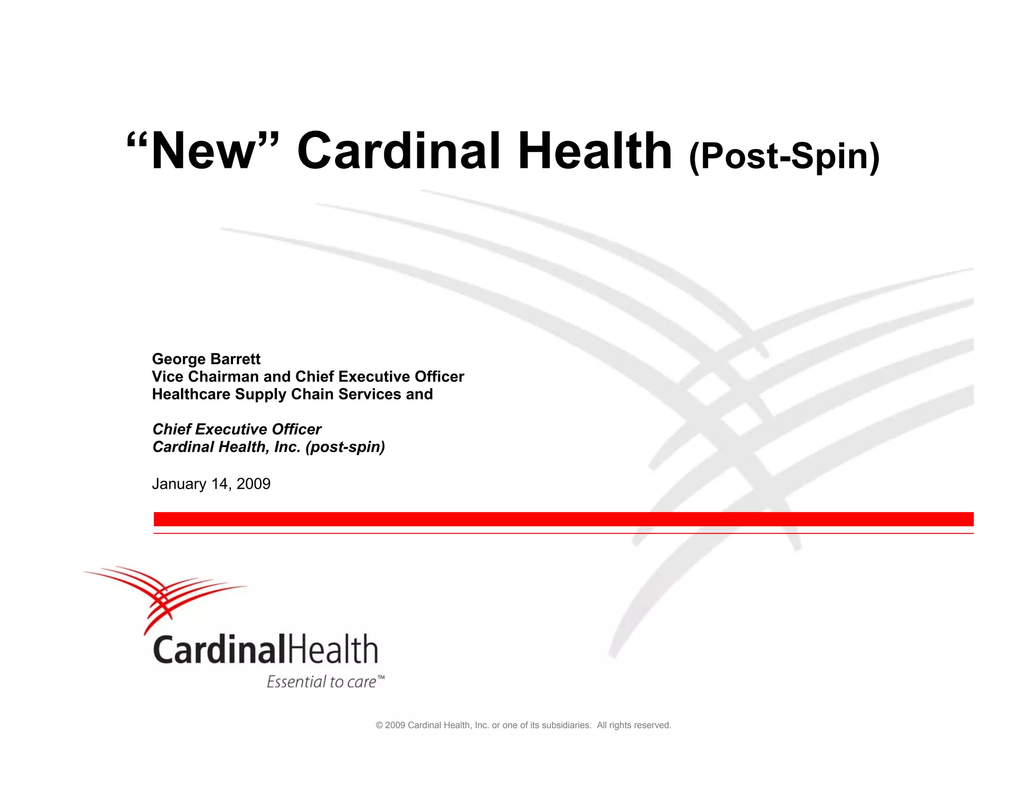 New" Cardinal Health presentation | PDF