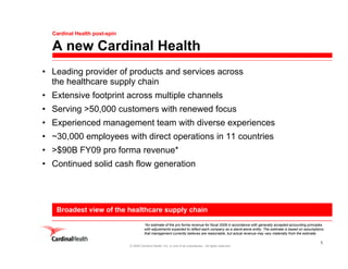 New" Cardinal Health presentation | PDF