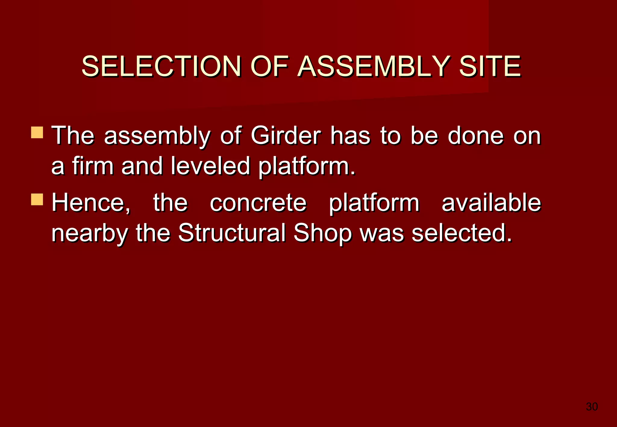 Inspection and assembly of Open web Girder | PPT