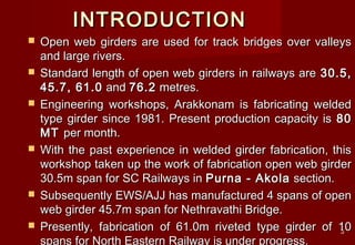 Inspection and assembly of Open web Girder | PPT