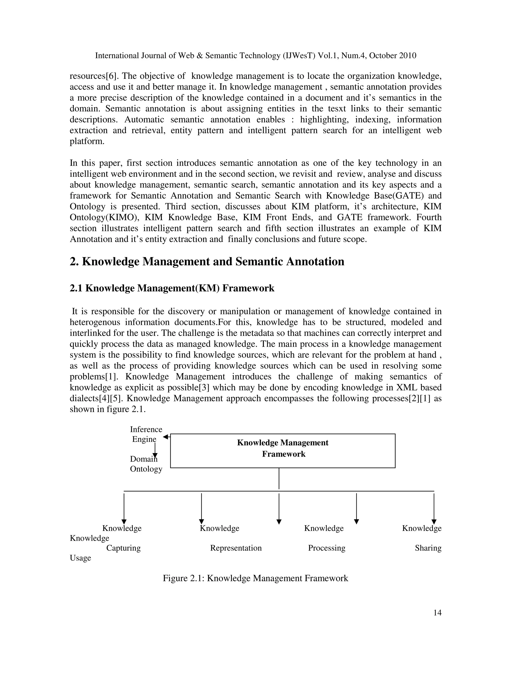 Semantic Annotation Framework For Intelligent Information Retrieval Using Kim Architecture Pdf