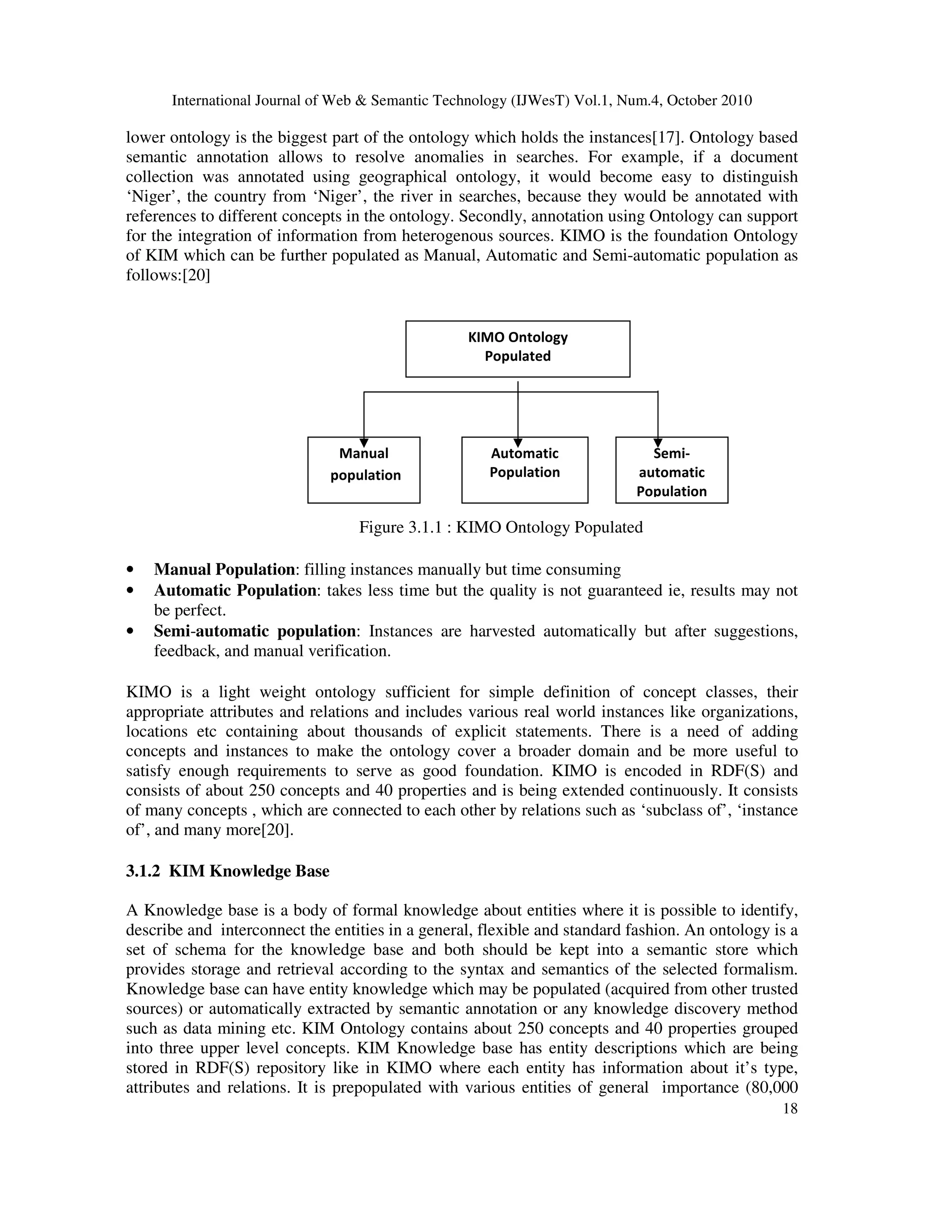 Semantic Annotation Framework For Intelligent Information Retrieval Using Kim Architecture Pdf