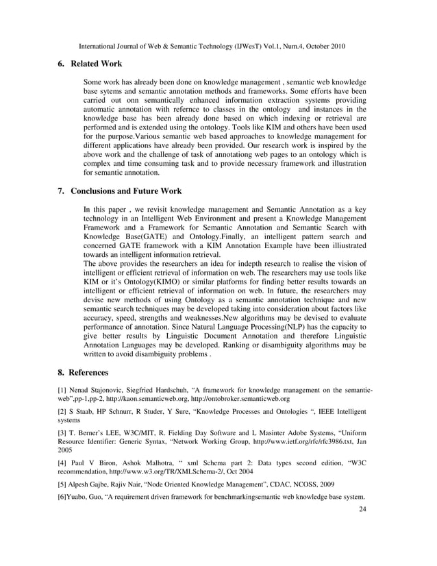 Semantic Annotation Framework For Intelligent Information Retrieval Using Kim Architecture Pdf
