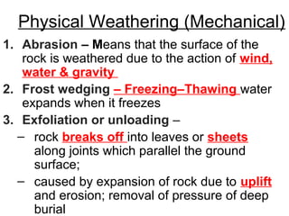 10 10 types of weathering | PPT