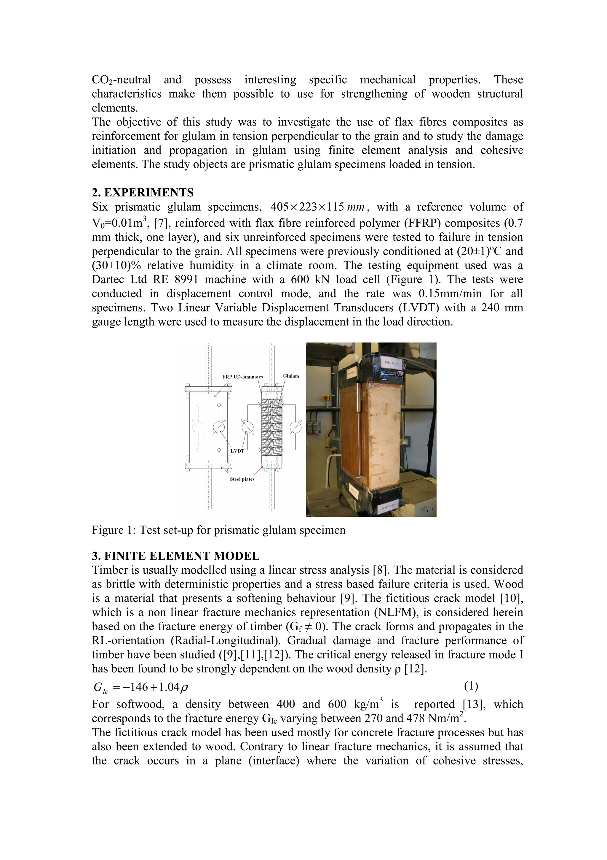 FLAX FIBERS FOR STRENGTHENING OF TIMBER STRUCTURES FINITE ELEMENT MODELLING | PDF