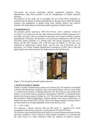 FLAX FIBERS FOR STRENGTHENING OF TIMBER STRUCTURES FINITE ELEMENT MODELLING | PDF