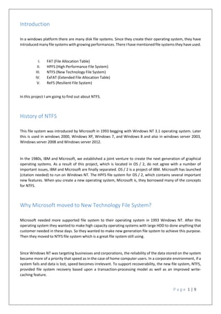 NTFS file system | PDF