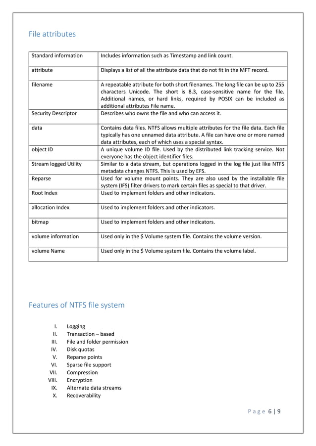 NTFS file system | PDF