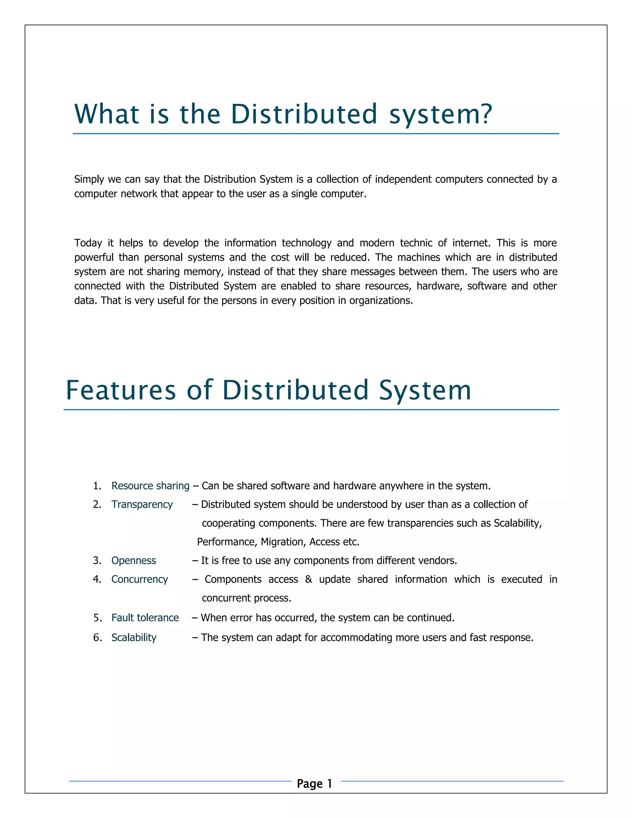 Distributed systems | PDF