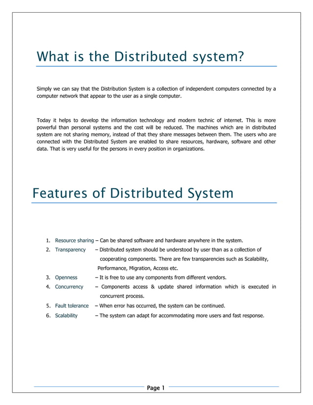 Distributed systems | PDF