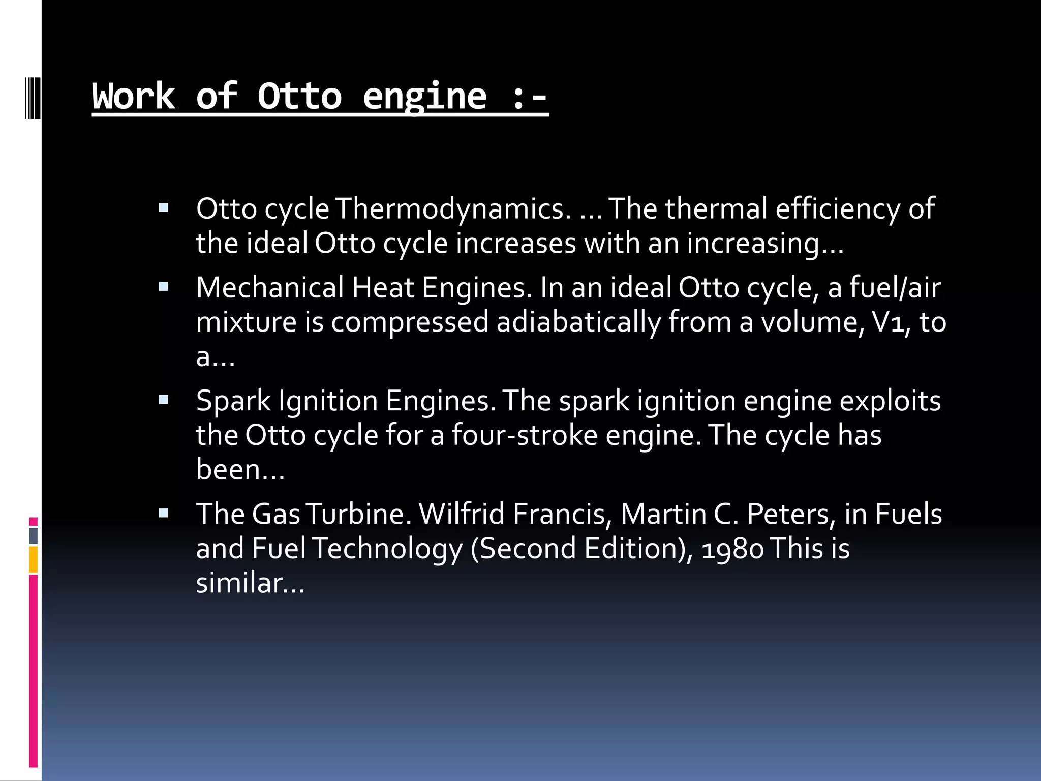 Otto cycle and Otto Enigine | PPTX