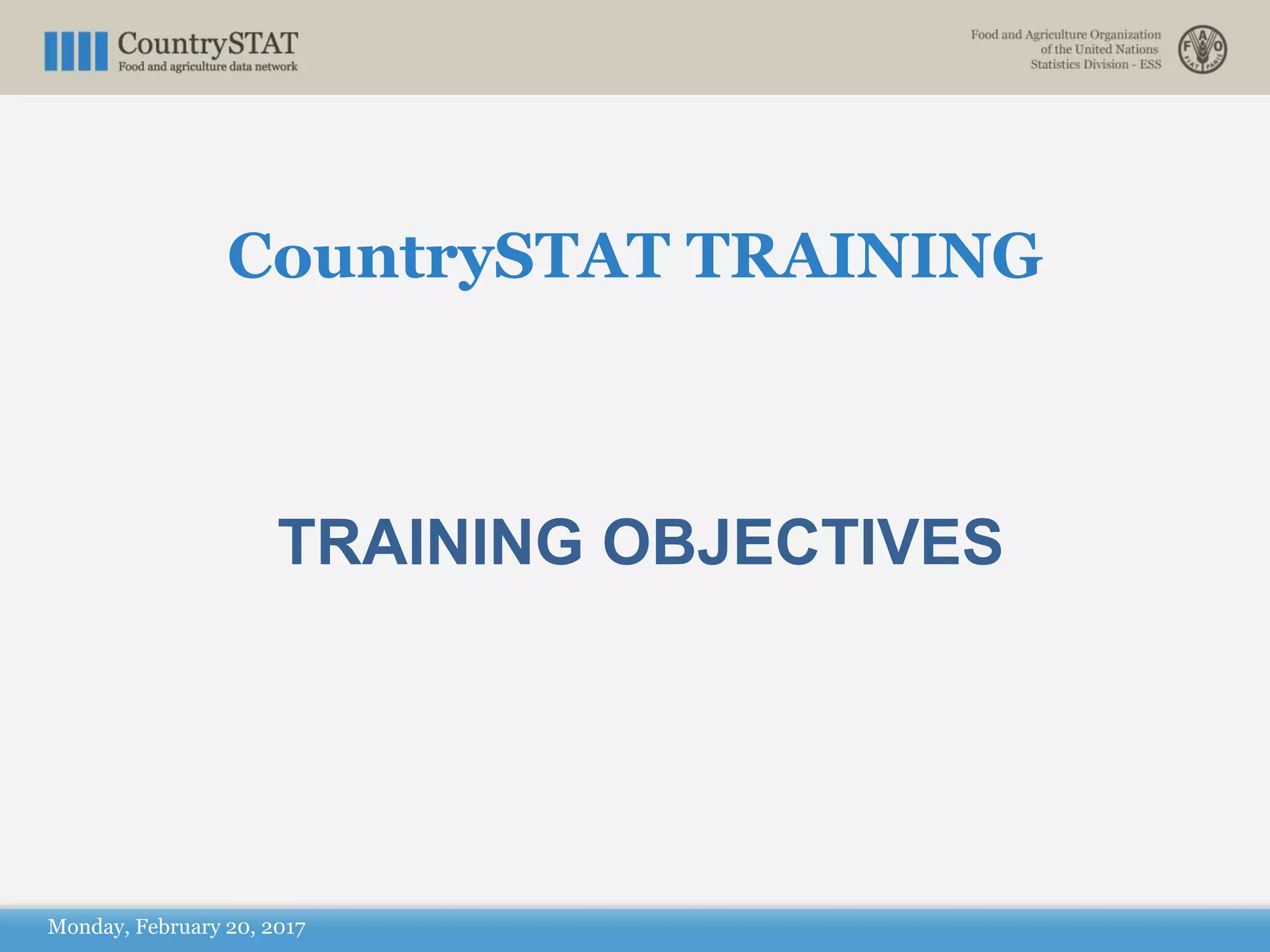 TRAINING OBJECTIVES | PPT
