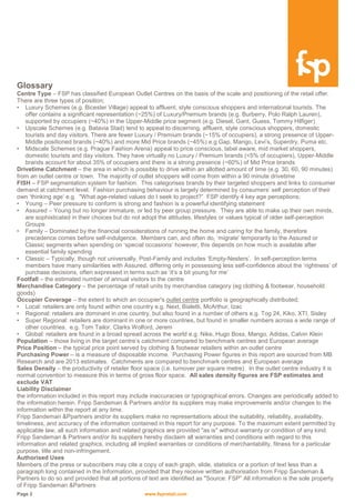 Outlet Insight by FSP | Example European Outlet Centre Report | PDF