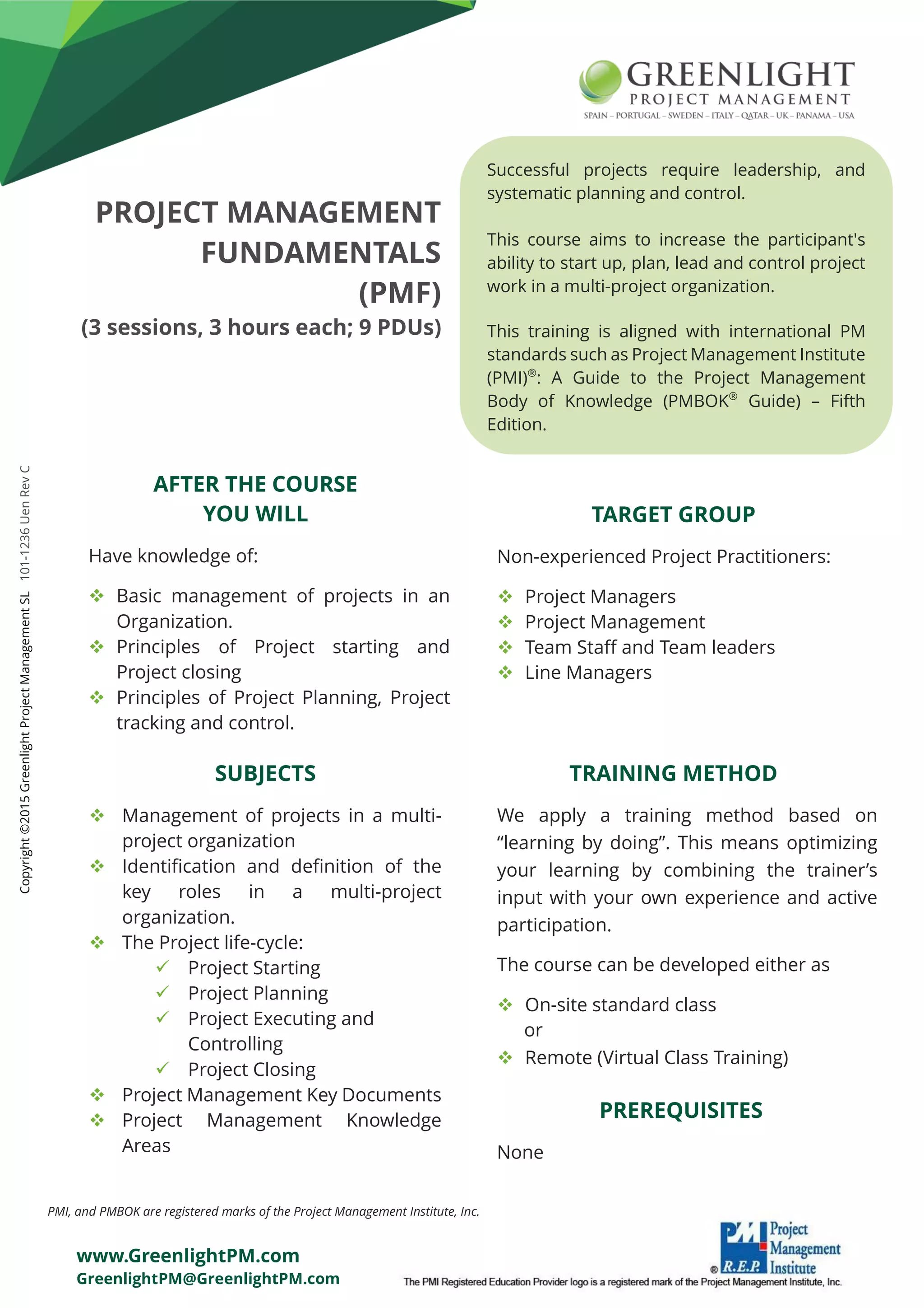 Project Management Fundamentals | PDF